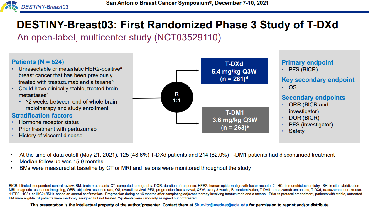 重临床研究进展：T-DXd vs TDM1二线治疗HER2 乳腺癌-试药员招聘与临床试验信息平台
